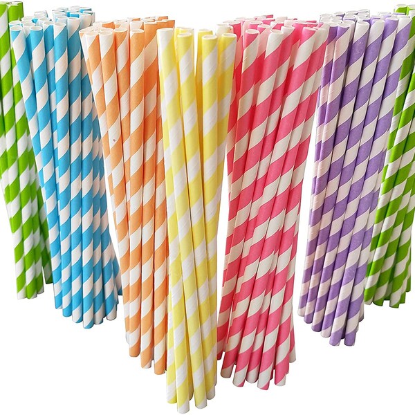Pastel Paper Straw - Etsy