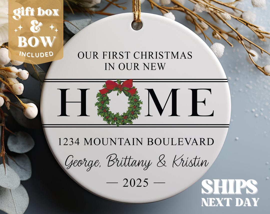 First Home Ornament - First Christmas New Home Ornament 2025 - Our ...