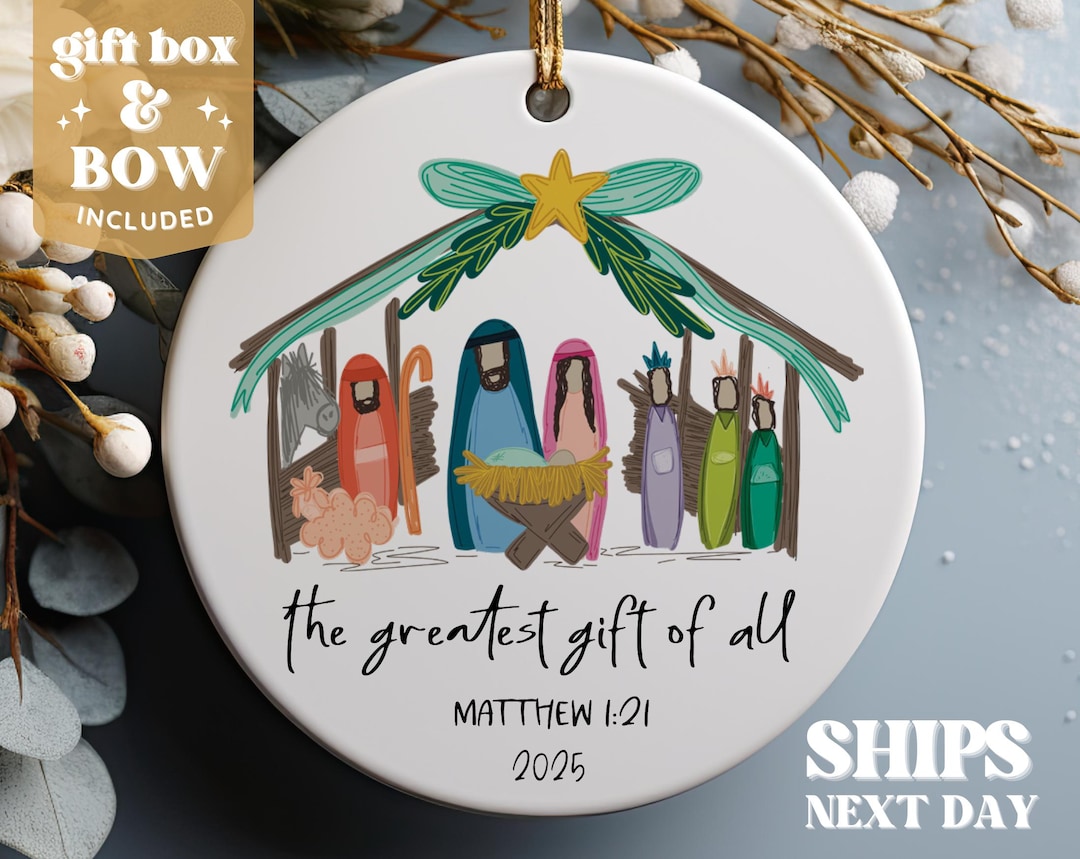 Nativity Christmas Ornament - the Greatest Gift of All Ornament ...