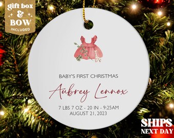 Baby First Christmas Handpainted Glass Ornament 2023 - Etsy