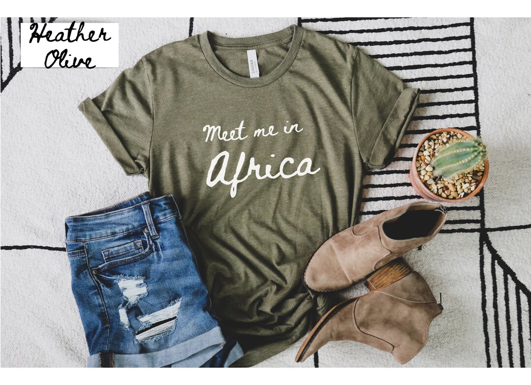 Africa Travel T-shirt | Meet Me in Africa | Unisex - Men and Women's ...