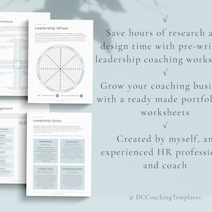Leadership Coaching Worksheet Templates, Canva Templates, Leadership ...