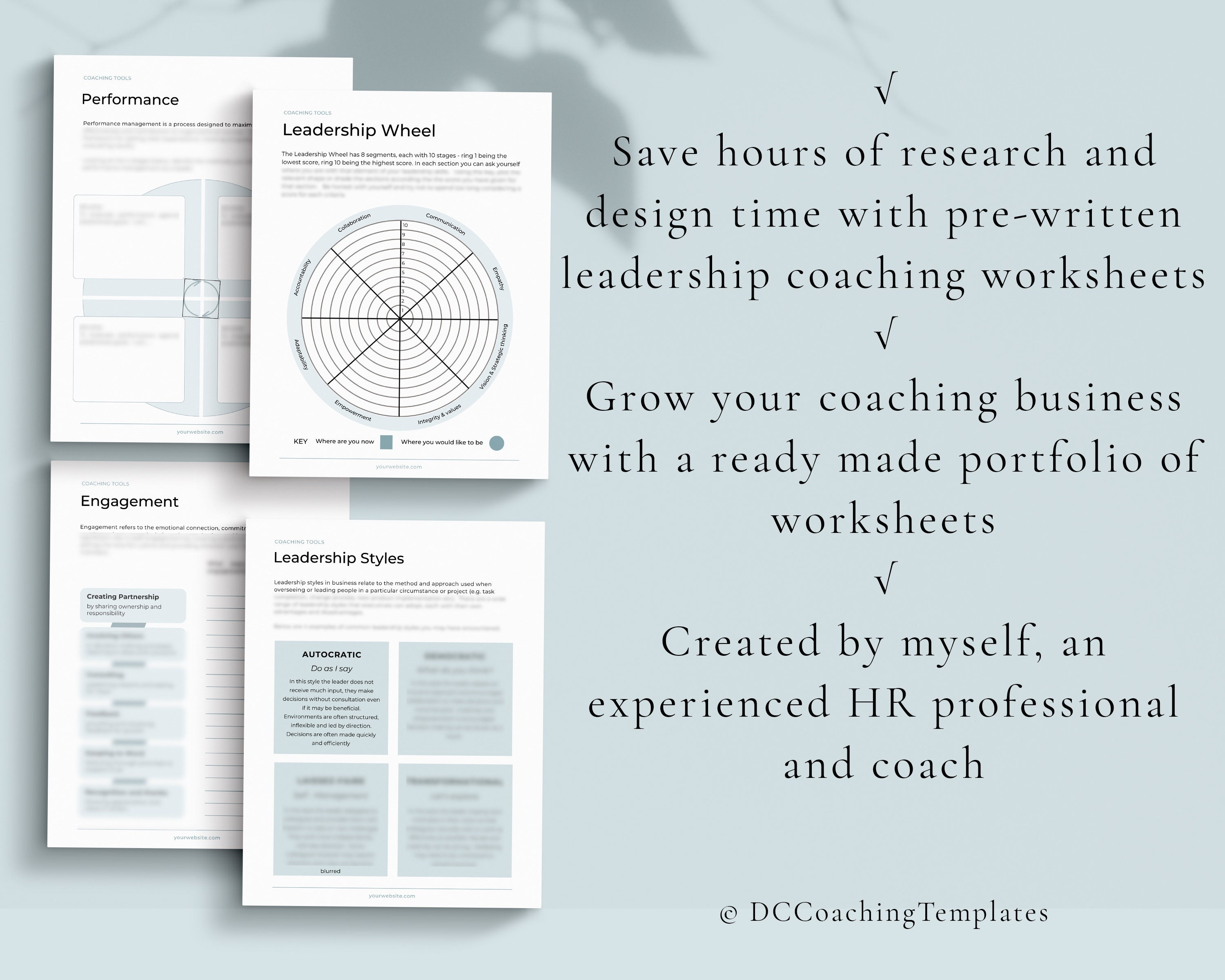 Leadership Coaching Worksheet Templates, Canva Templates, Leadership ...
