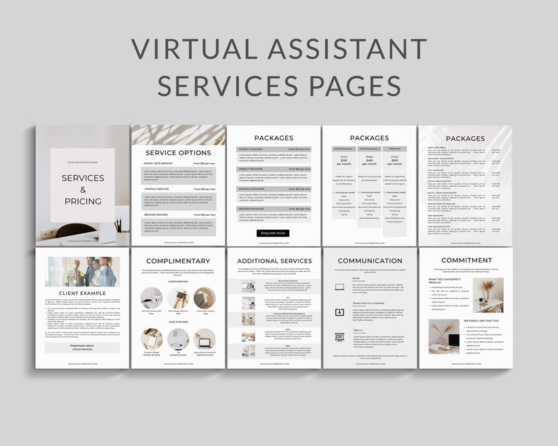 Virtual Assistant Client Services and Pricing Template, Price List ...
