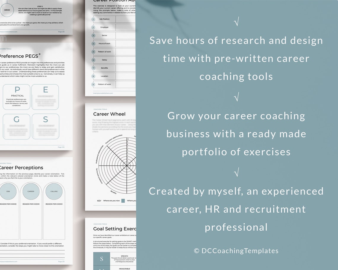 Career Coaching Worksheets Career Coach Tools for Career Coaches Job ...