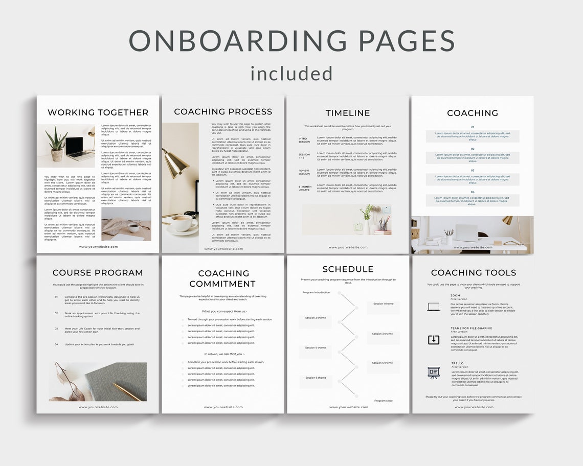 Coaching Client Welcome Packet, Client Onboarding Canva Template ...