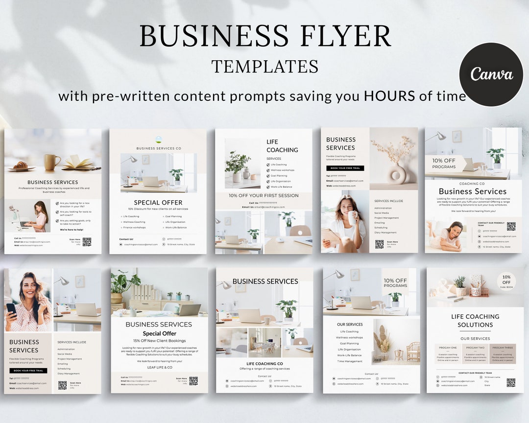 Business Flyer Template Canva, Flyer Template Business, Business ...