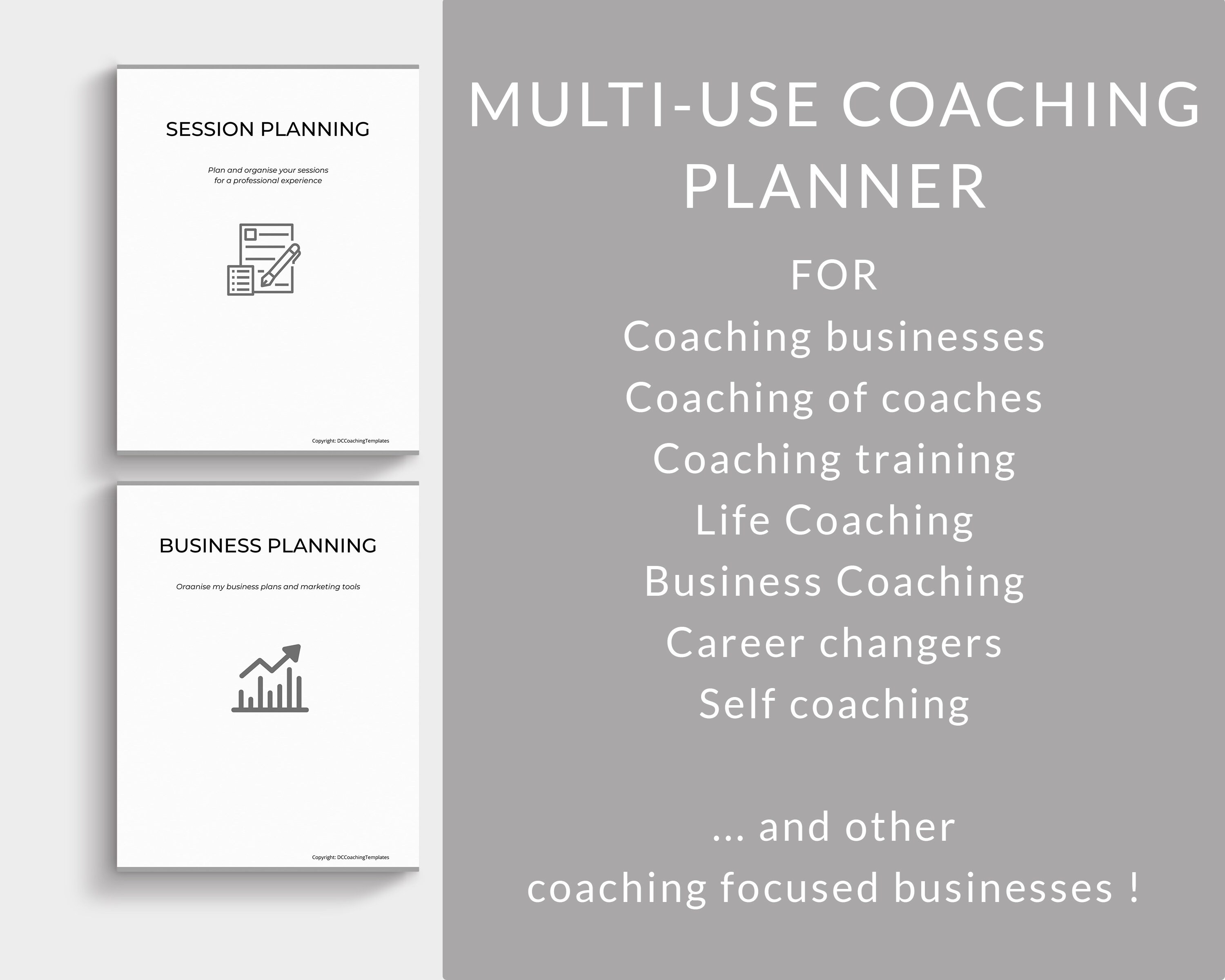 Coaching Planner, Coaching Business Planner Template Canva, Life Coach ...