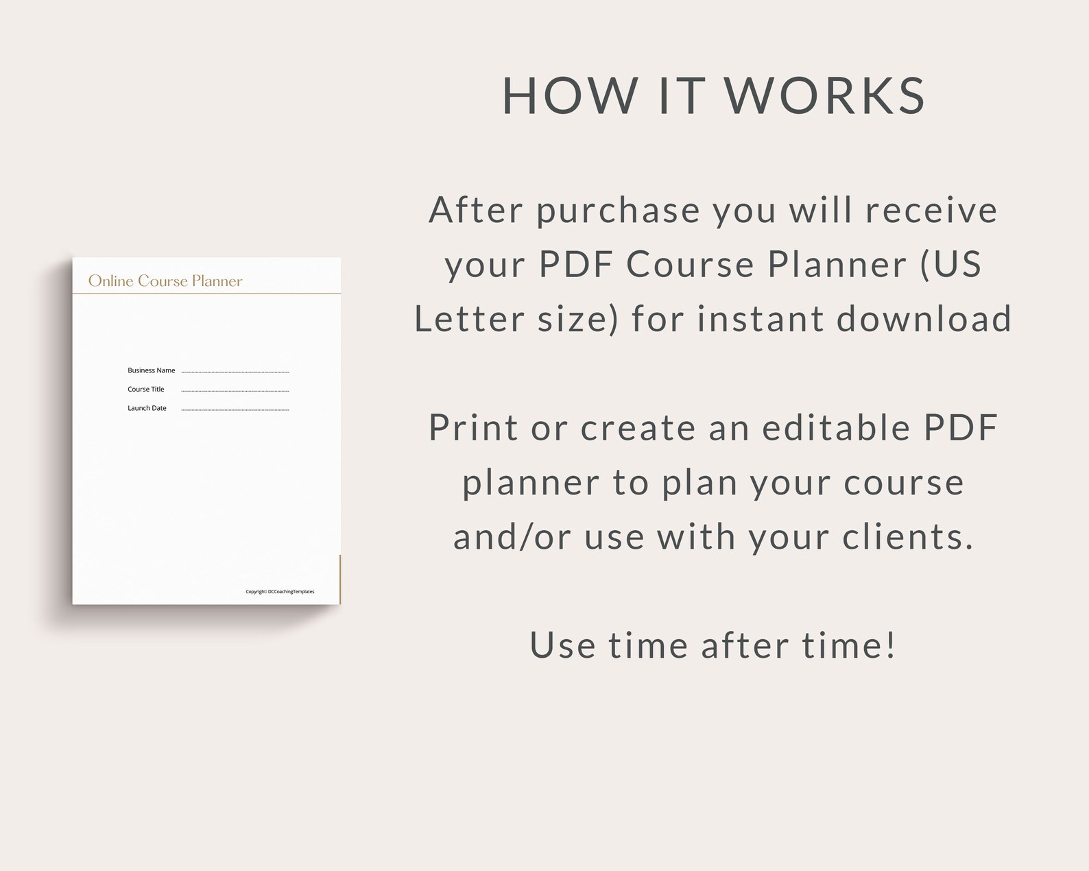 Online Course Planner, Course Creator Planner, Course Planner Workbook ...