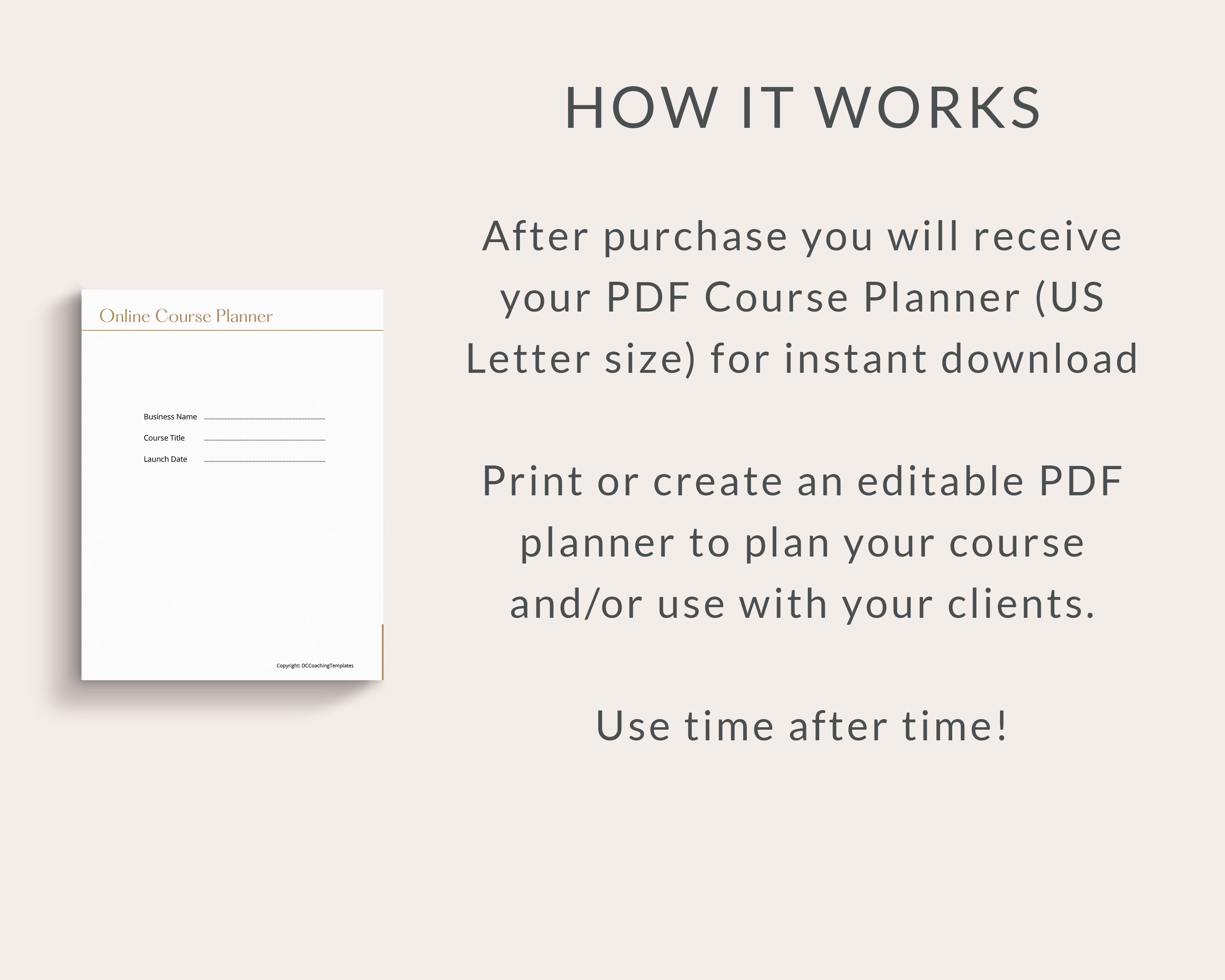 Online Course Planner, Course Creator Planner, Course Planner Workbook ...