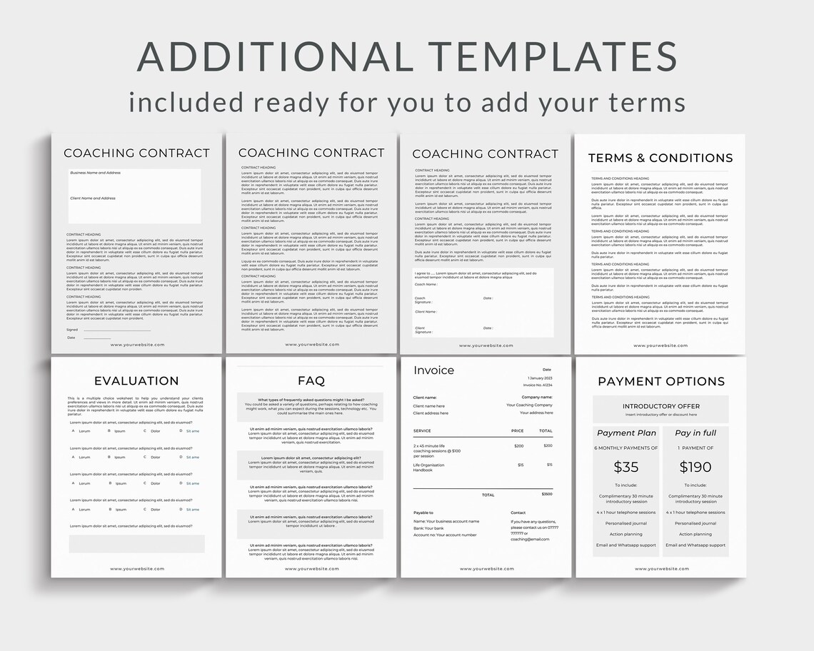 Coaching Client Welcome Packet, Client Onboarding Canva Template ...