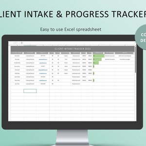 Client Intake Progress Tracker Spreadsheet Template, Client Intake ...
