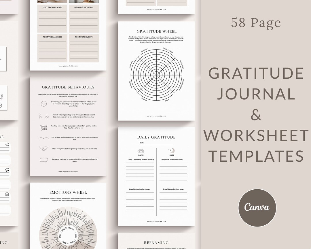 Life Coaching Templates Gratitude Journal Template, Gratitude Planner ...