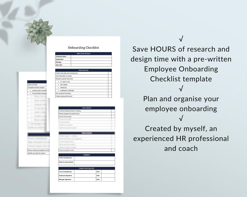Employee Onboarding Checklist Template Word and Google Docs, New Hire ...