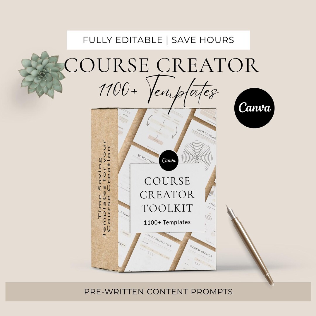 Course Creator Kit, Course Template Bundle, Course Canva Templates ...