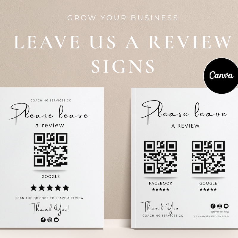 Google Review Sign - Etsy