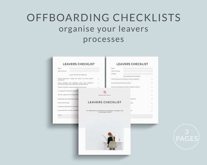 Employee Offboarding Packet, Employee Offboarding Checklist Template ...