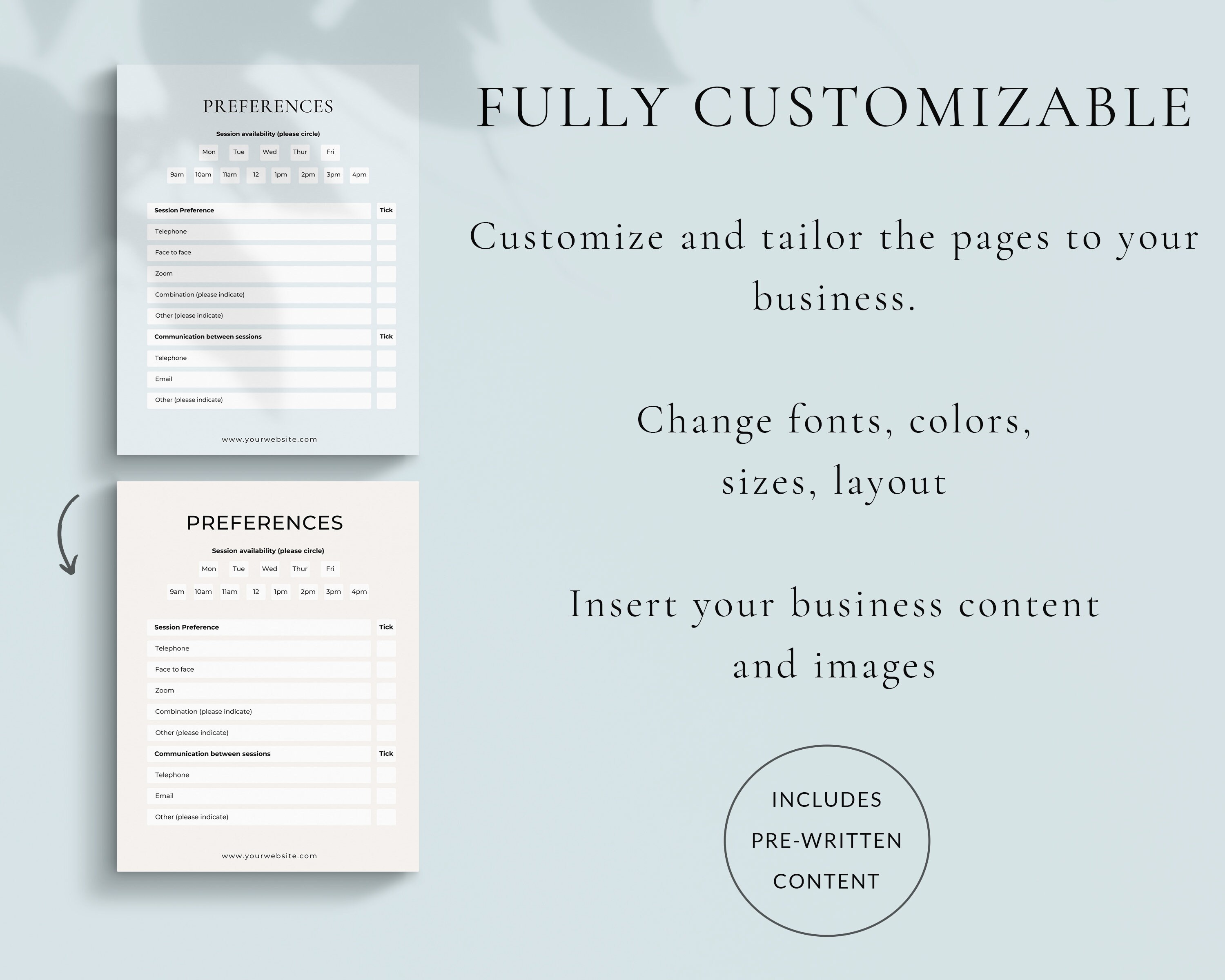 Wellness Coaching Client Intake Form Templates, Customer Onboarding ...