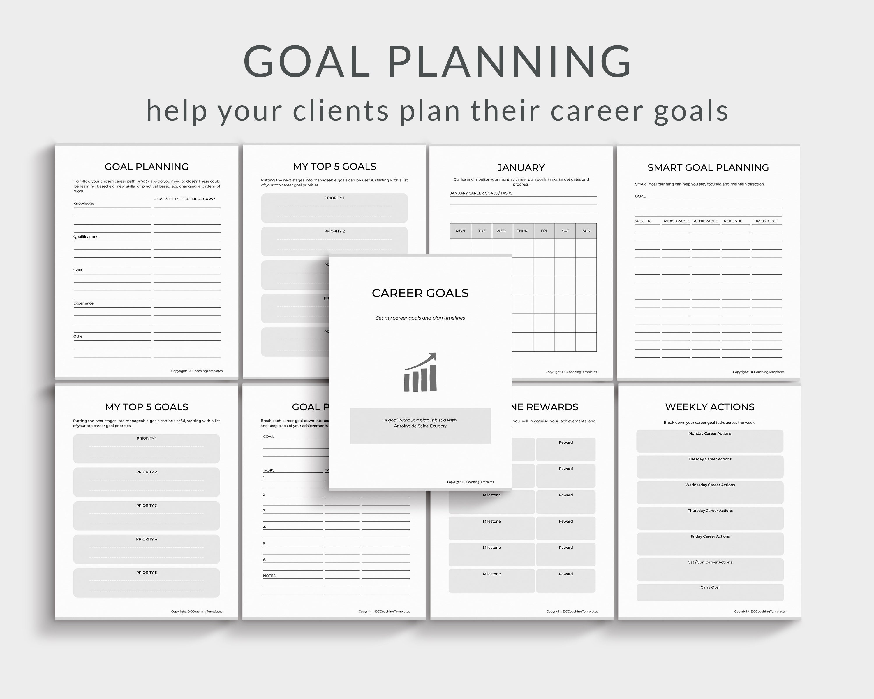 Career Planner, Career Plan Template, Career Planning Tools, Career ...