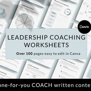 Leadership Coaching Worksheet Templates, Canva Templates, Leadership ...