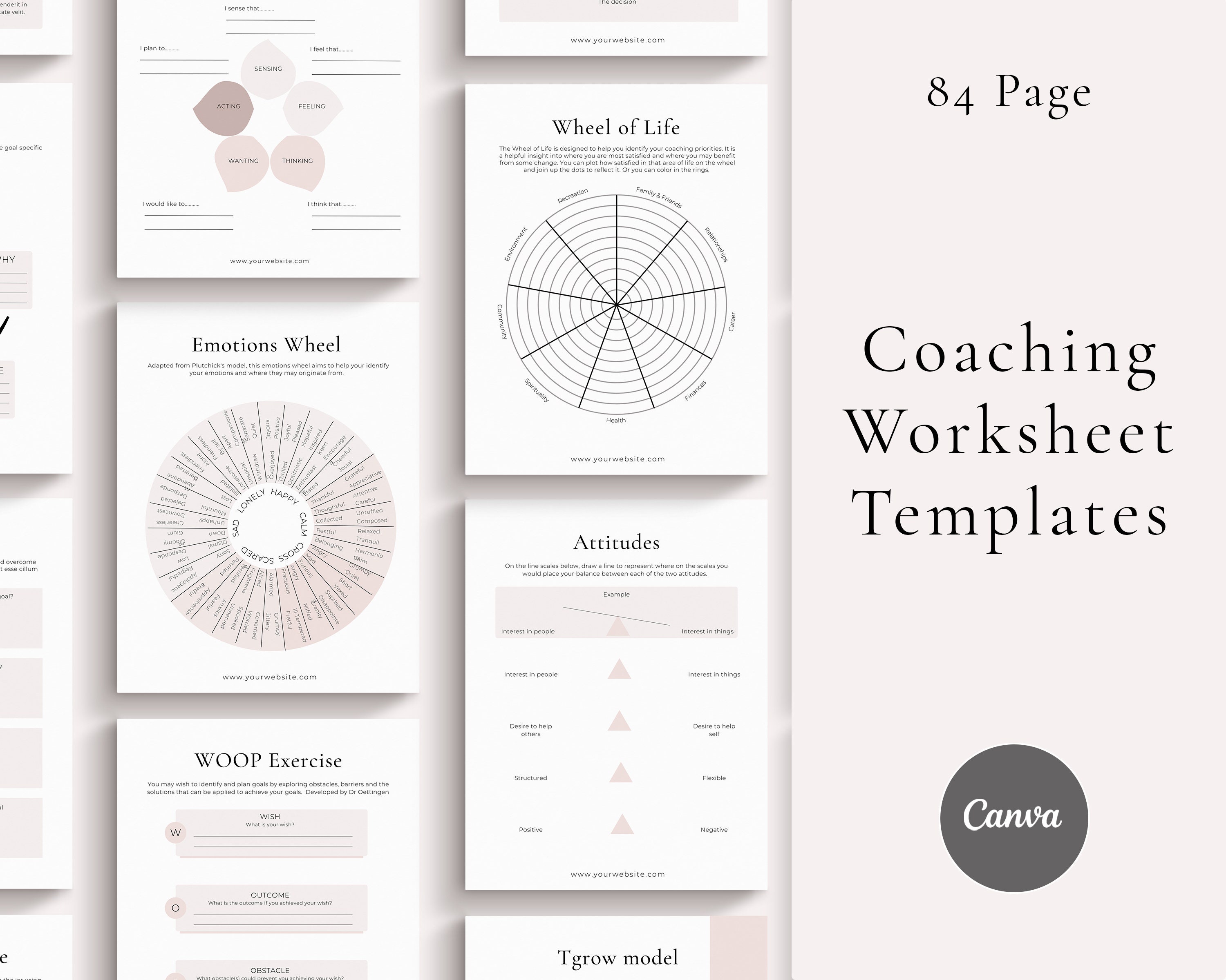 Life Coaching Worksheets Canva Coaching Templates Coaching Canva ...