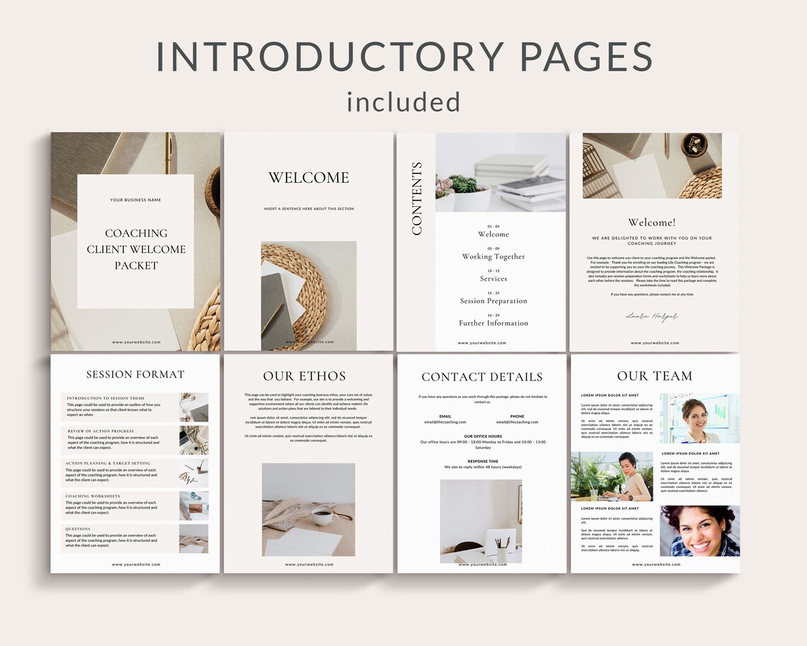 Coaching Client Welcome Packet, Client Onboarding Template, Canva ...