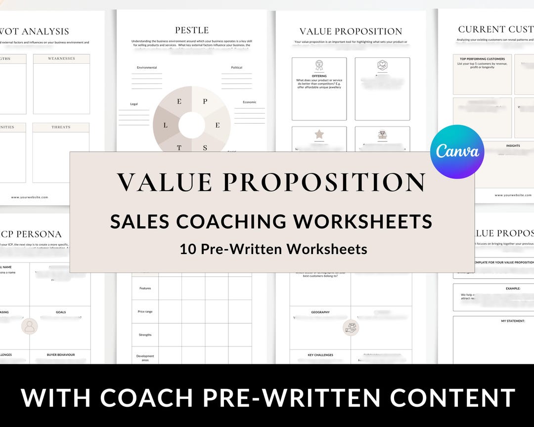 Value Proposition Seller Templates, Customer Profile Forms, Sales ...