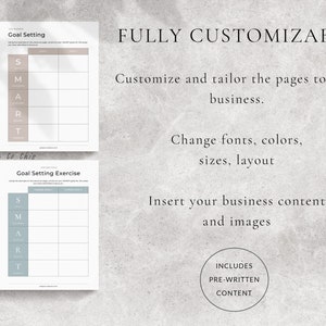 Goal Planner Worksheets, Editable Canva Template (digital Download) - Etsy
