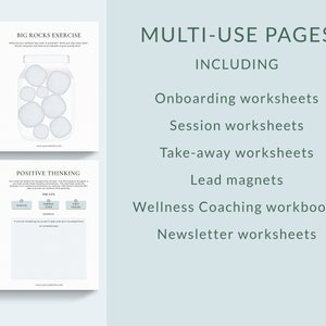 Wellness Coaching Worksheets Canva Templates, Wellness Business, Health ...