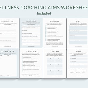 Wellness Coaching Worksheets Canva Templates, Wellness Business, Health ...