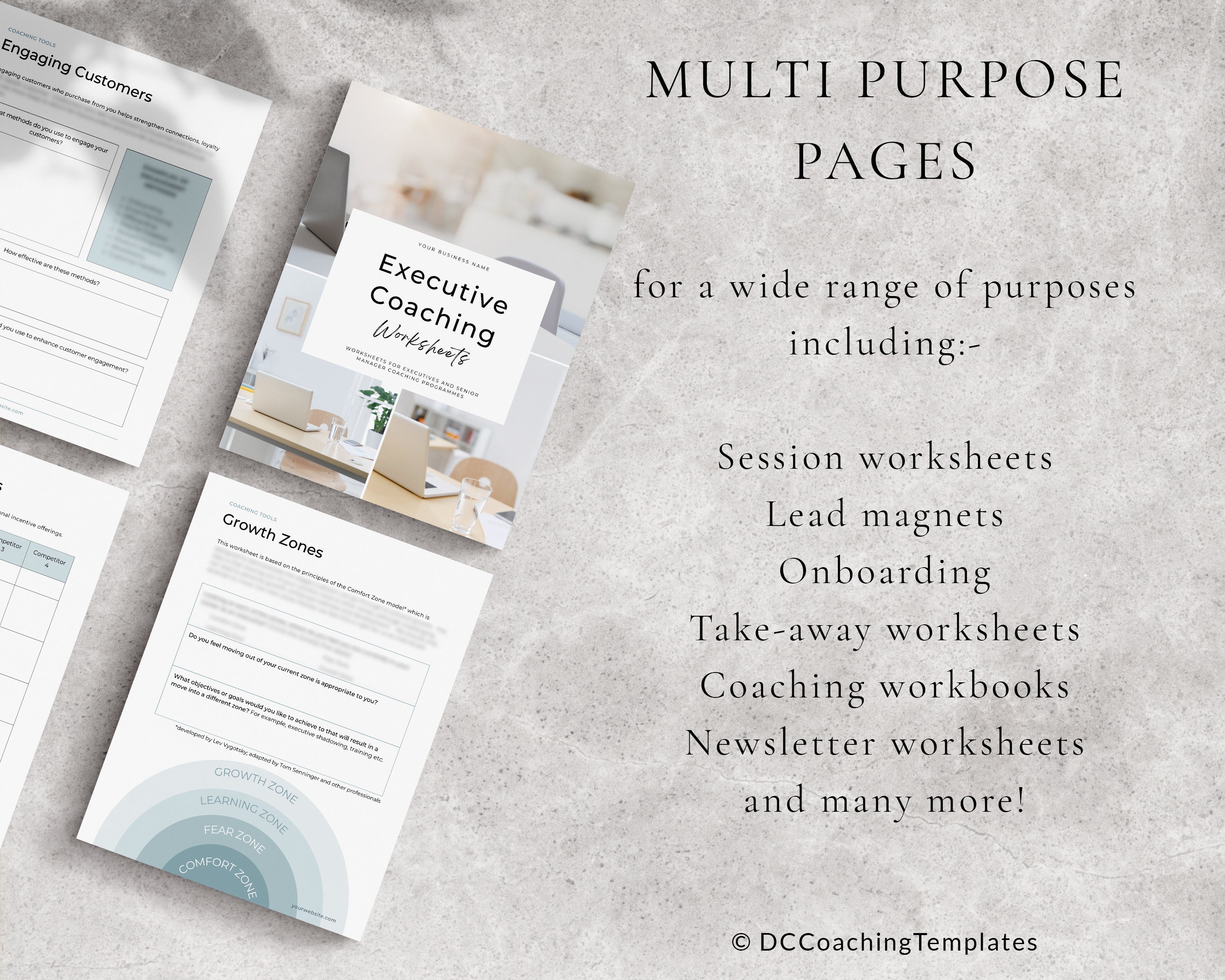 Executive Coaching Worksheet Templates, Canva Templates, Leadership ...