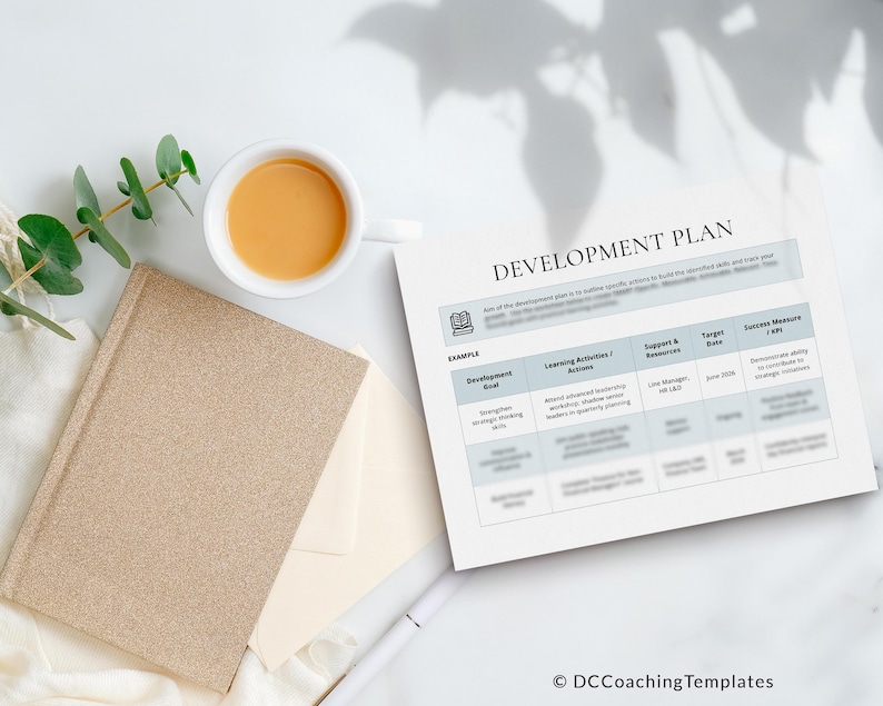 Leadership Development Plan Template, Leadership Workbook Canva, HR ...