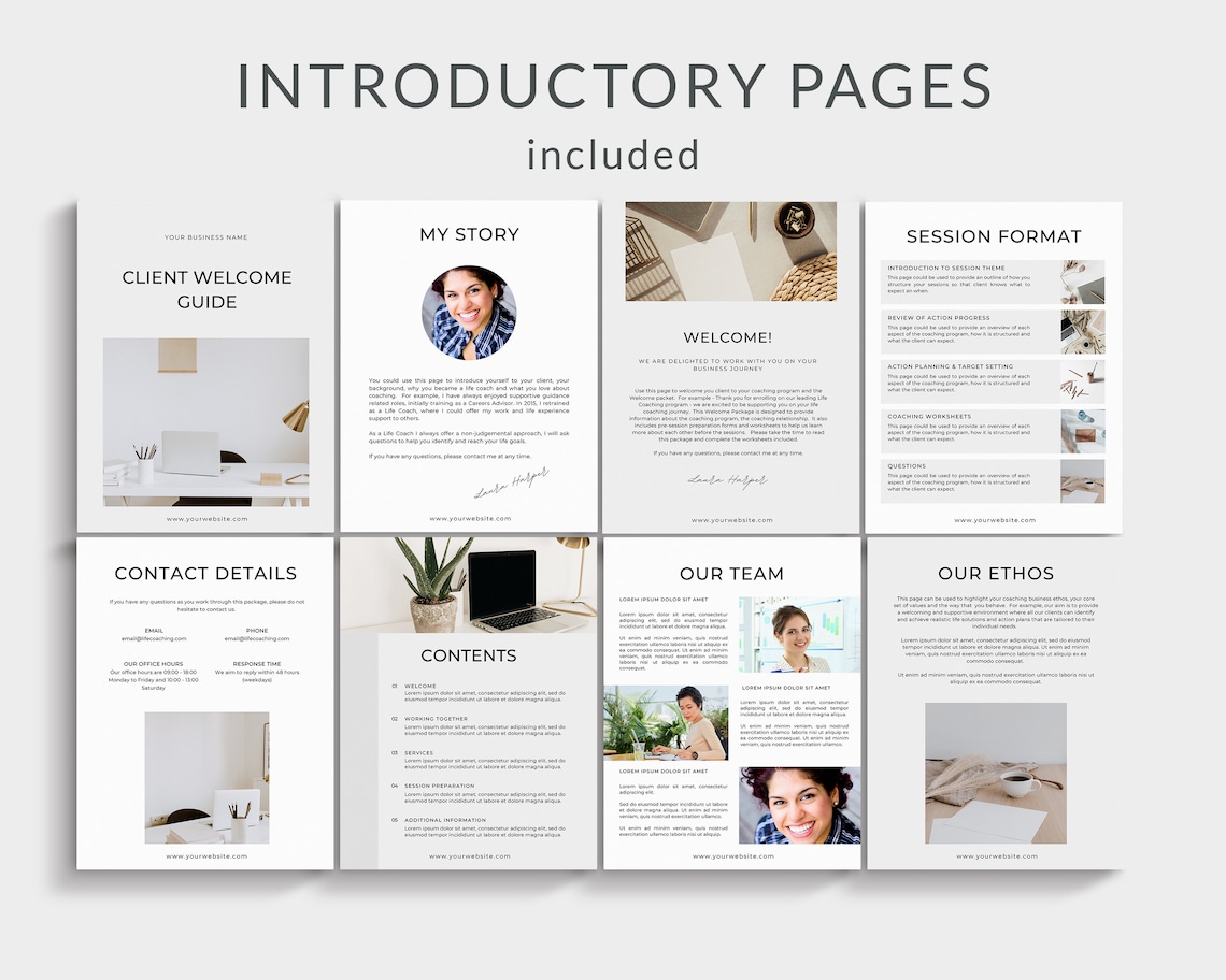 Coaching Client Welcome Packet, Client Onboarding Canva Template ...