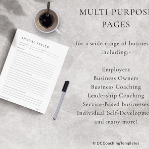 Performance Review Template, Annual Review Template, Canva Template, HR ...