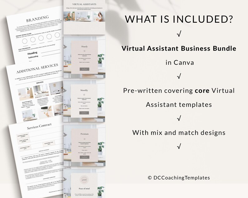 Virtual Assistant Templates Bundle, VA Social Media, Canva Templates ...