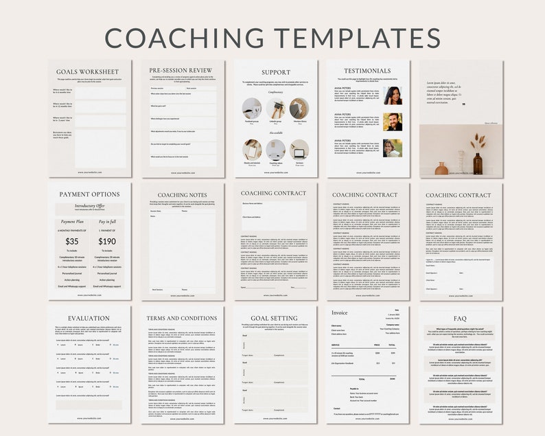 Coaching Client Welcome Packet, Client Onboarding Template, Canva ...