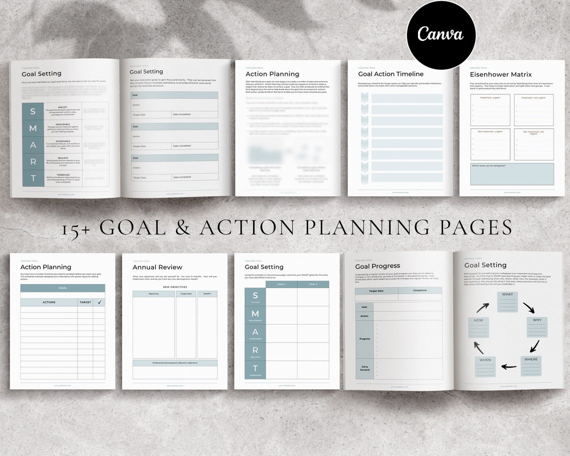 Executive Coaching Worksheet Templates, Canva Templates, Leadership ...