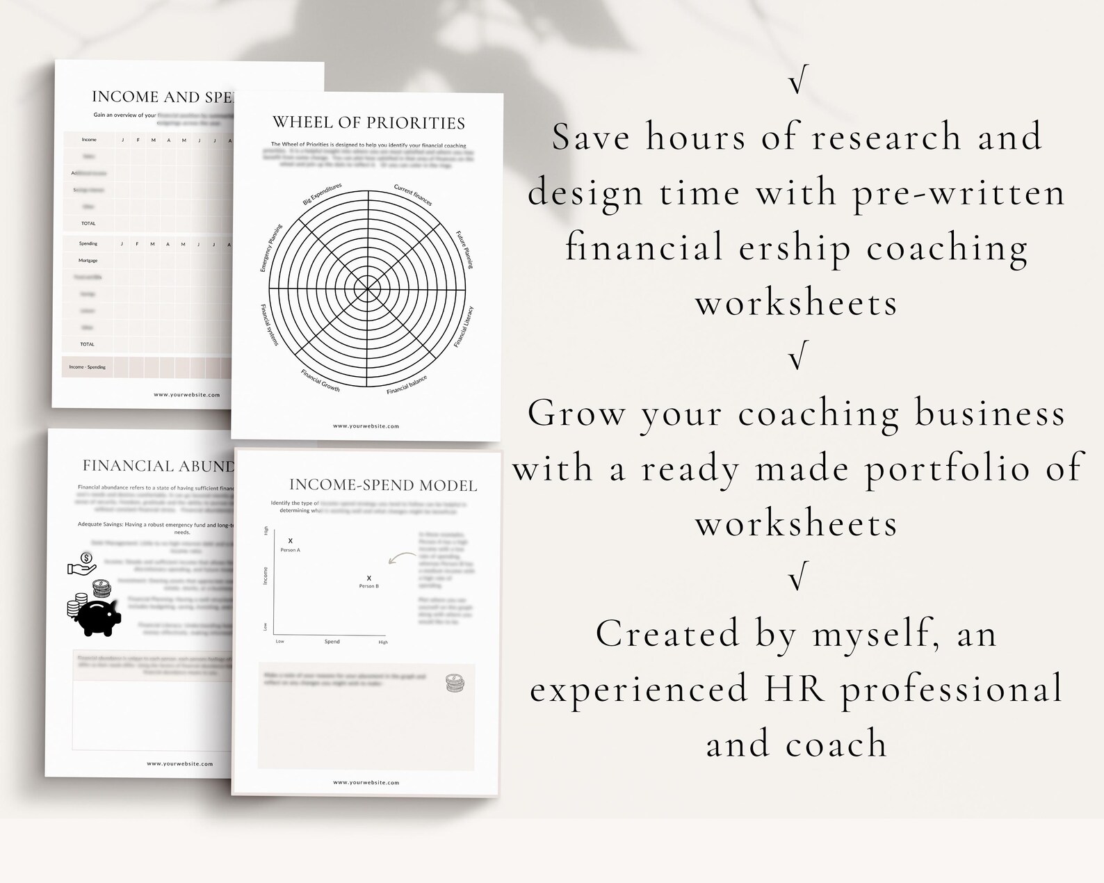 Financial Coaching Worksheet Templates, Finance Coach Canva Templates ...