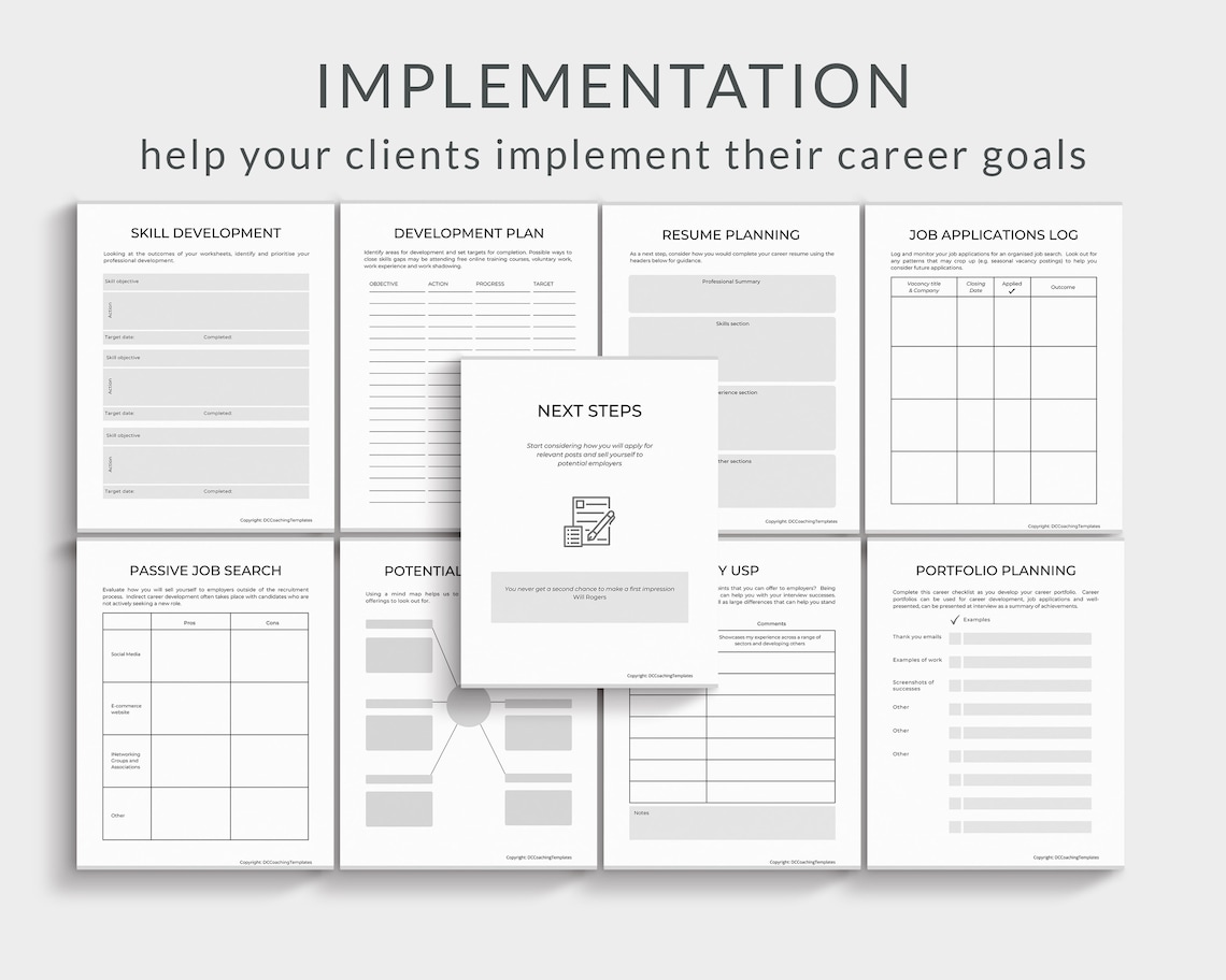 Career Planner Career Plan Template Career Planning Tools - Etsy UK