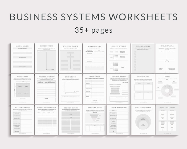 Business Coaching Worksheet Templates, Canva Workbook (digital Download ...