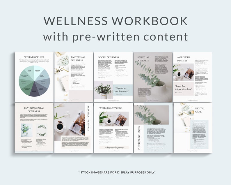 Health and Wellness Canva Template, Wellness Workbook Template, Wellness Ebook Template, Health ...