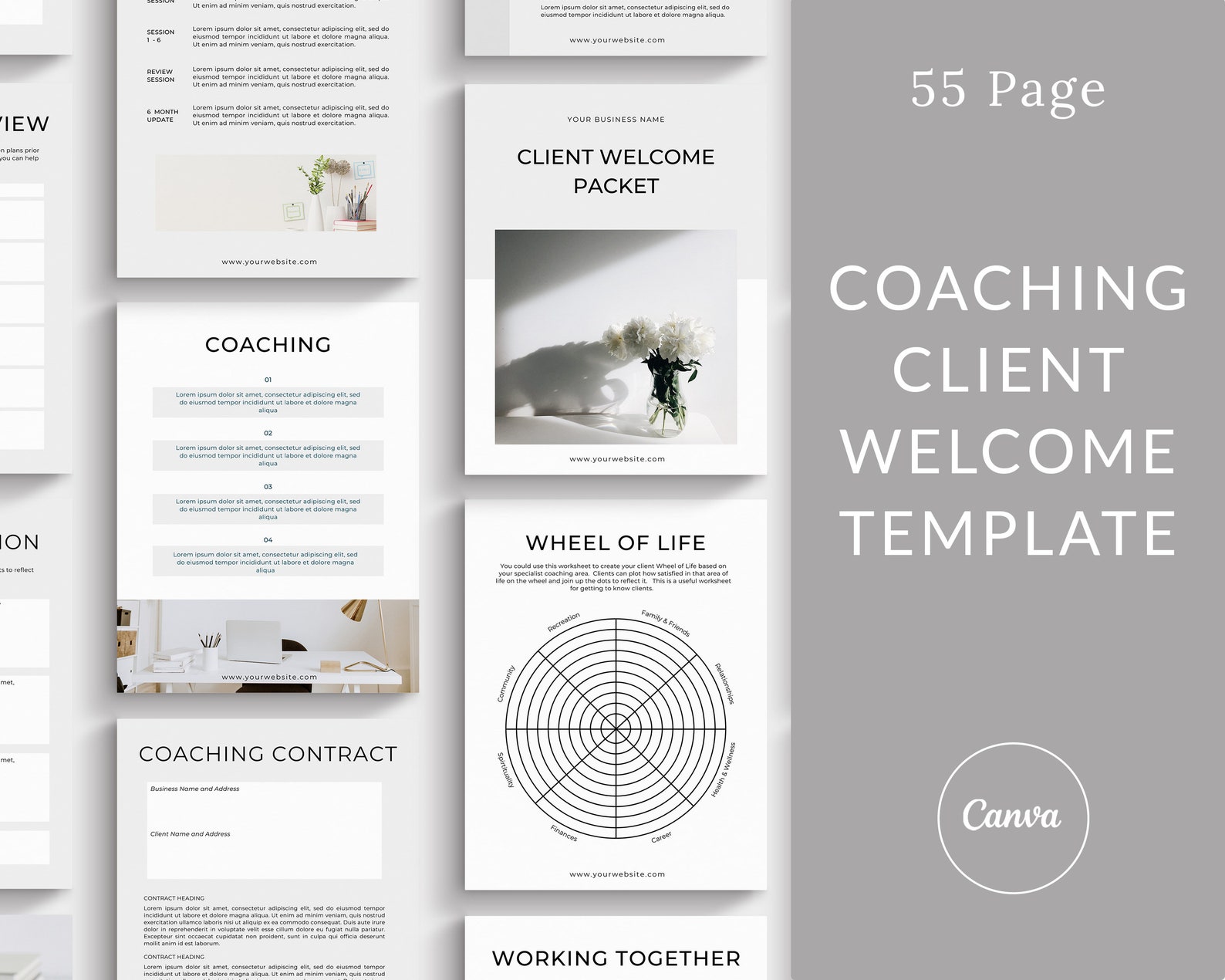 Coaching Client Welcome Packet, Client Onboarding Canva Template ...