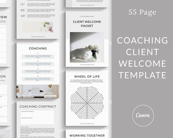Coaching Client Welcome Packet Onboarding Canva Template Coaching ...