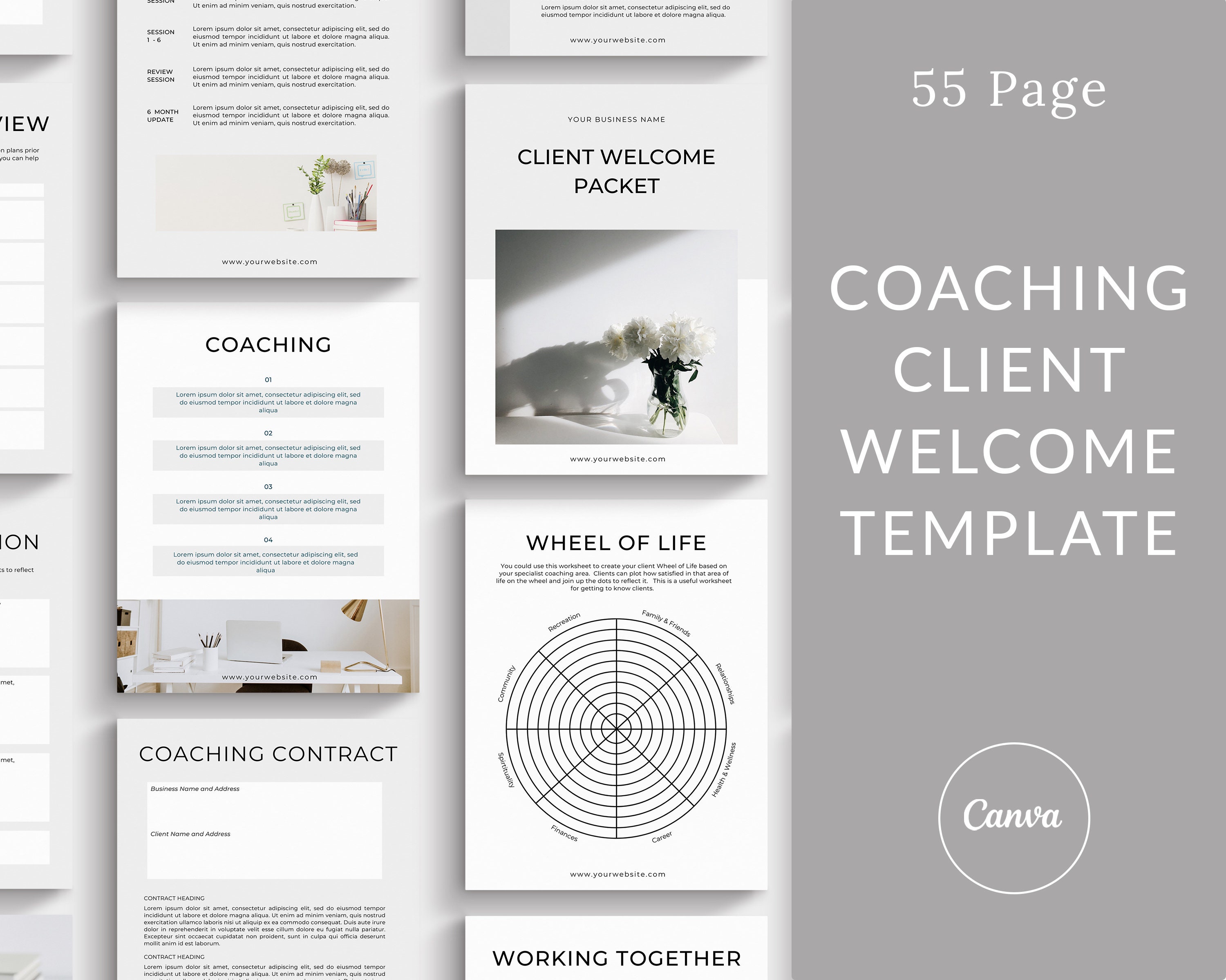 Coaching Client Welcome Packet, Client Onboarding Canva Template ...