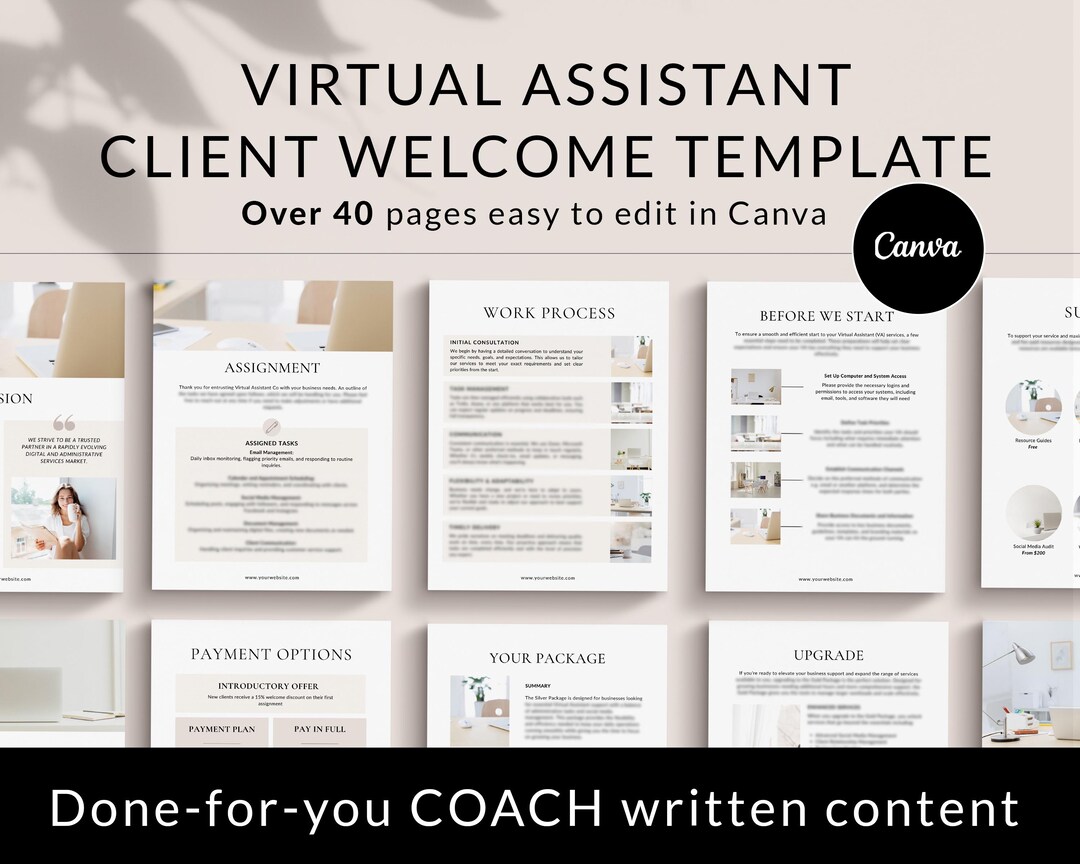 Virtual Assistant Client Welcome Packet, Client Welcome Pack, Client ...