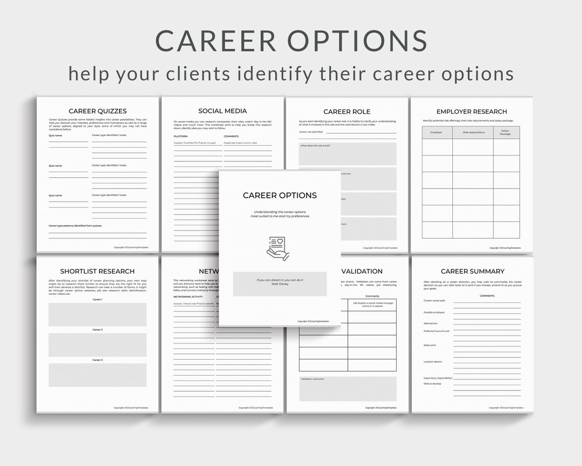 Career Planner Career Plan Template Career Planning Tools - Etsy UK