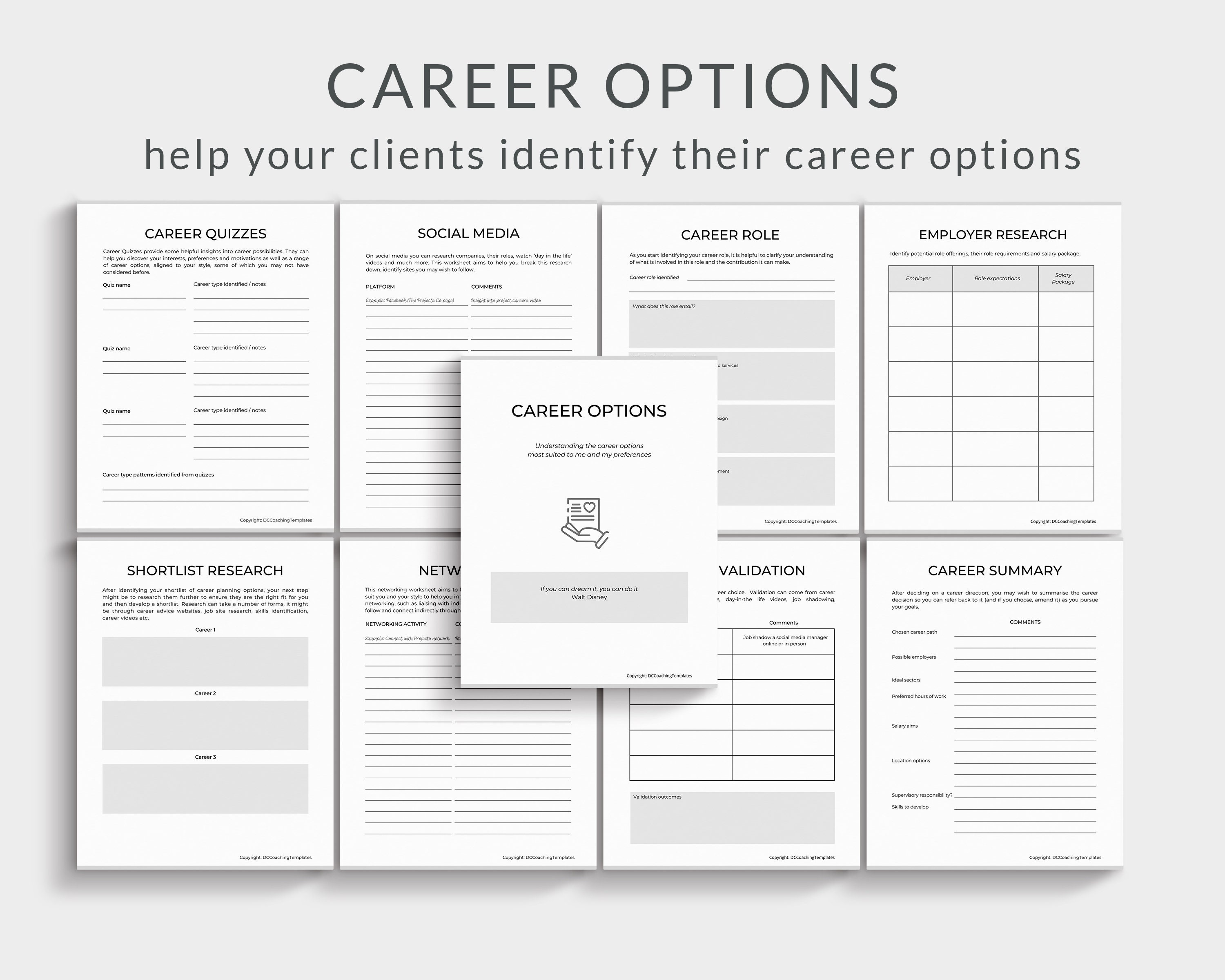 Career Planner Career Plan Template Career Planning Tools - Etsy UK