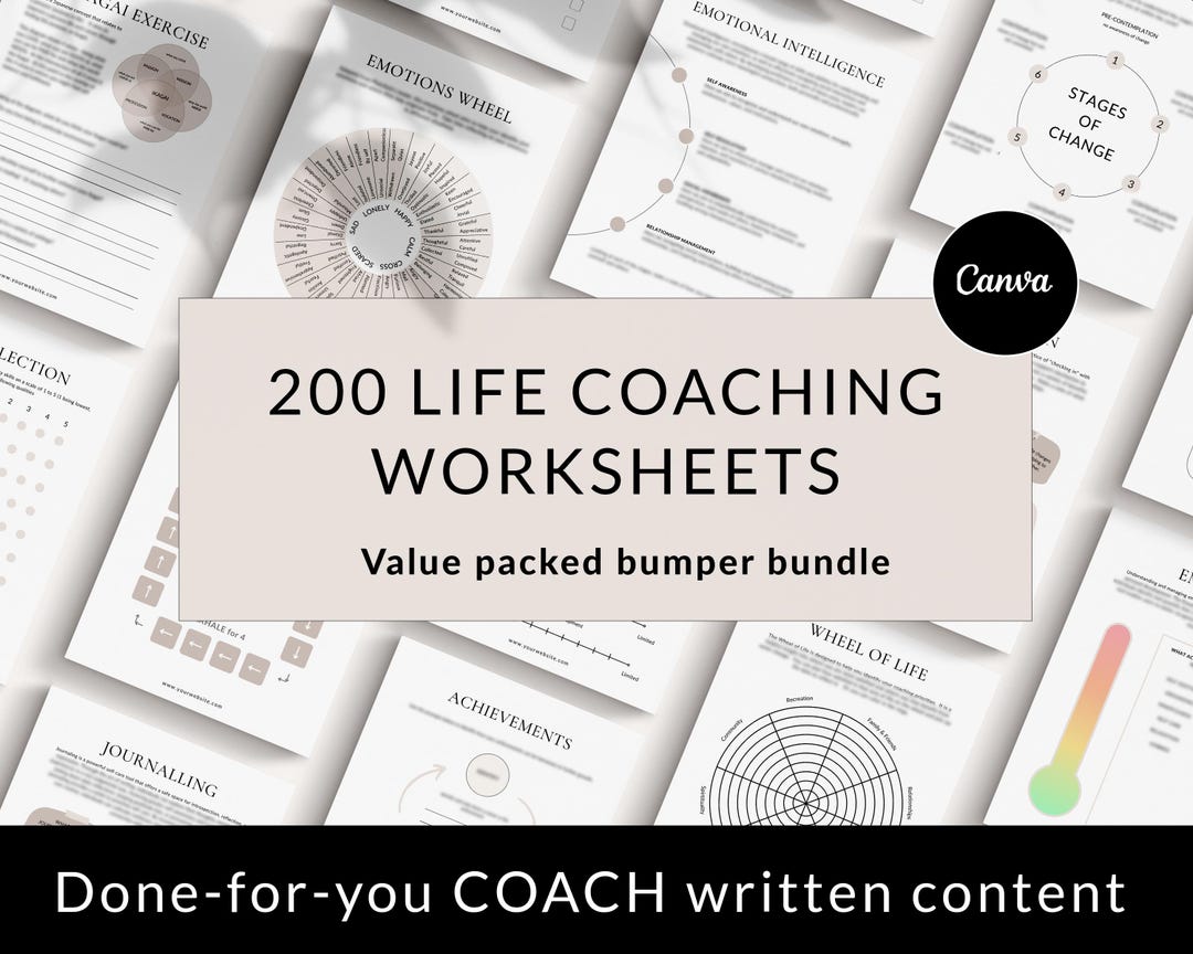 Life Coaching Templates Bundle, Canva Templates, Life Coaching ...
