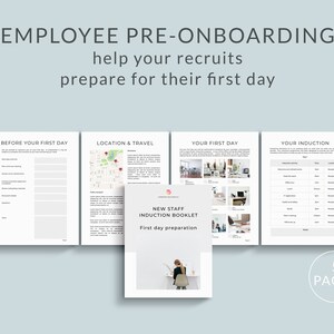 Employee Welcome Package, Employee Onboarding Canva Template, Editable Employee Handbook, Small ...