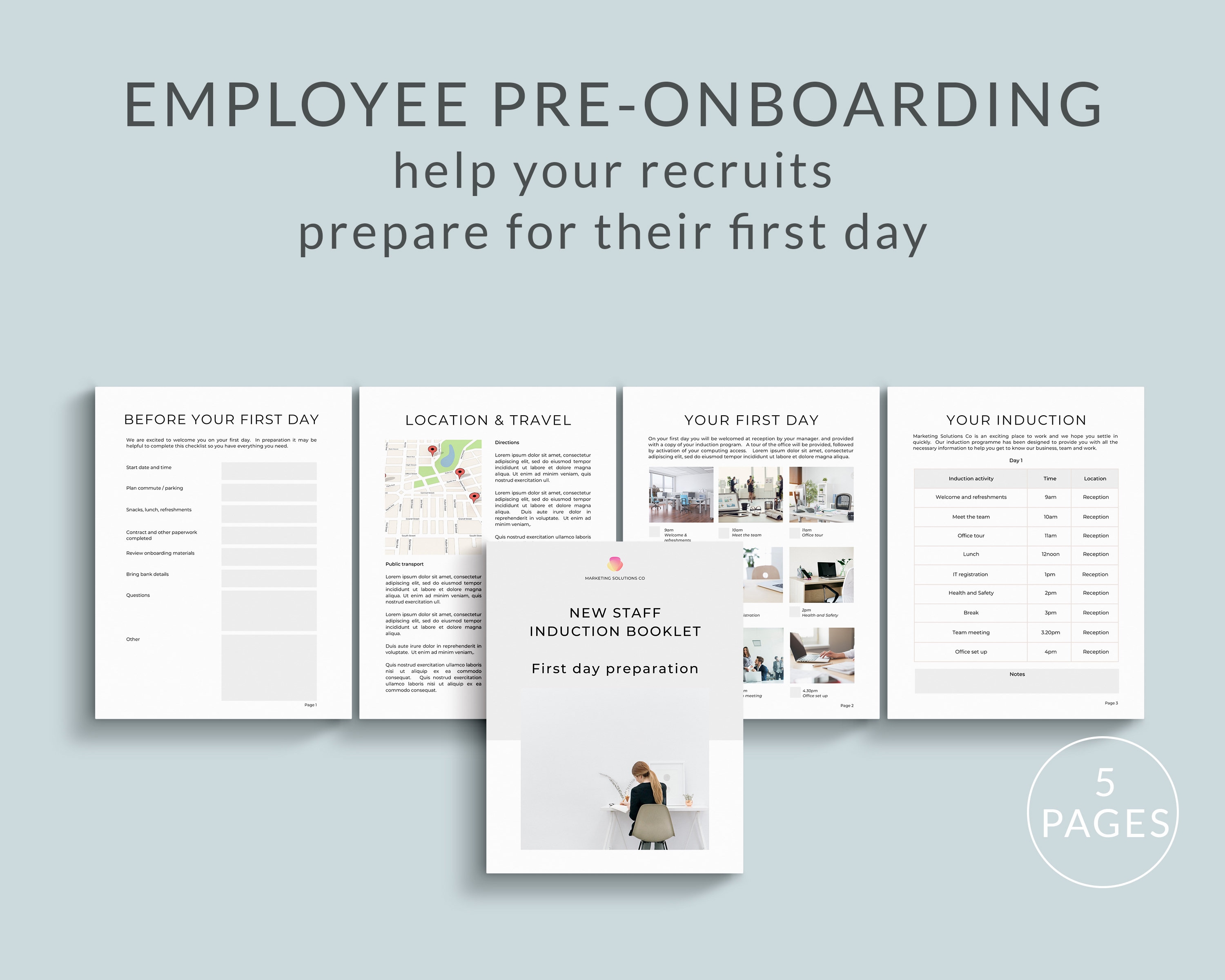 Employee Welcome Package, Employee Onboarding Canva Template, Editable ...